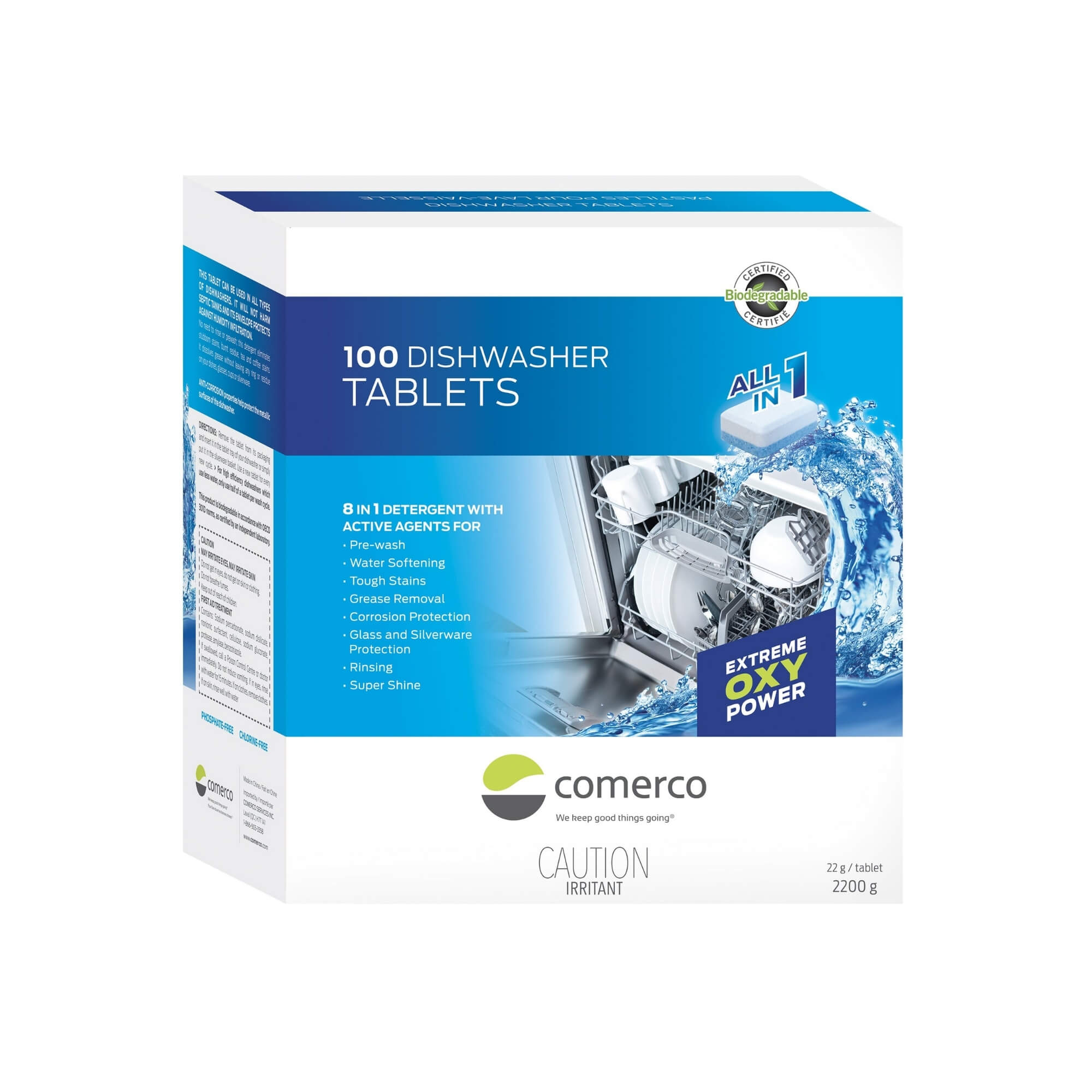100 Extreme Oxygen Power Dishwasher Tablets - All in 1 - 2200 g – Comerco